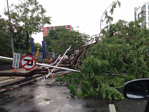 Rambu Lalin Tumbang – Suara Surabaya