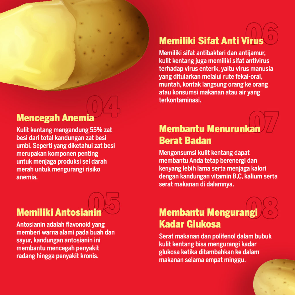 Jangan Dibuang, Kulit Kentang Punya Banyak Manfaat!