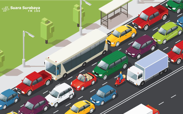 Depan Korem Surabaya, TL Lakarsantri, dan Depan Pasar Blega Macet ...