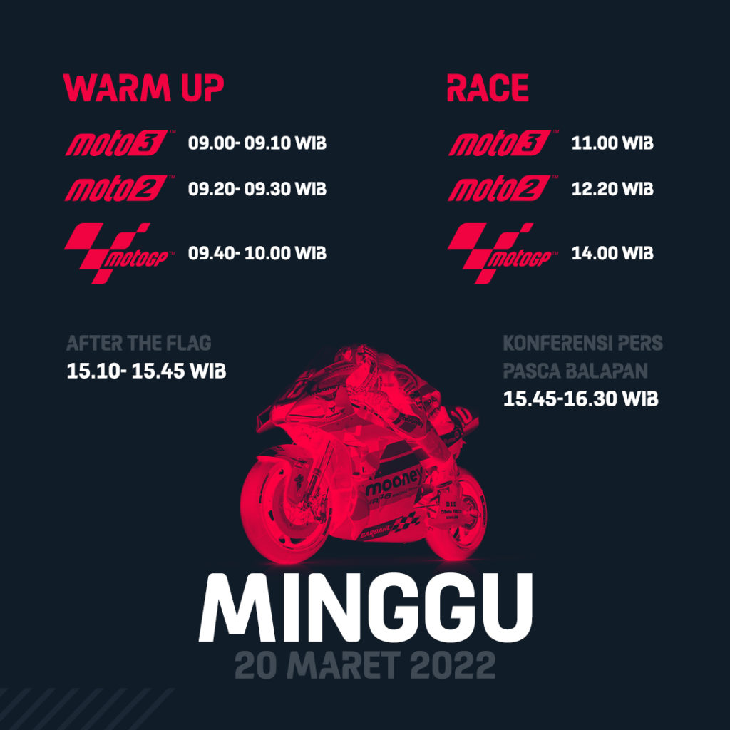 Jadwal MotoGP Mandalika 2022
