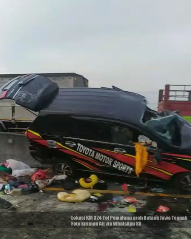07.31: Kecelakaan di KM 321.900 Tol Pemalang Arah Batang Jawa Tengah ...