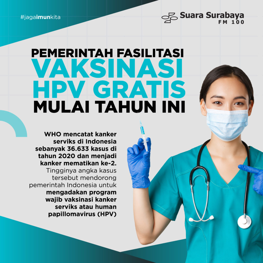 Pemerintah Fasilitasi Vaksinasi HPV Gratis Mulai Tahun Ini