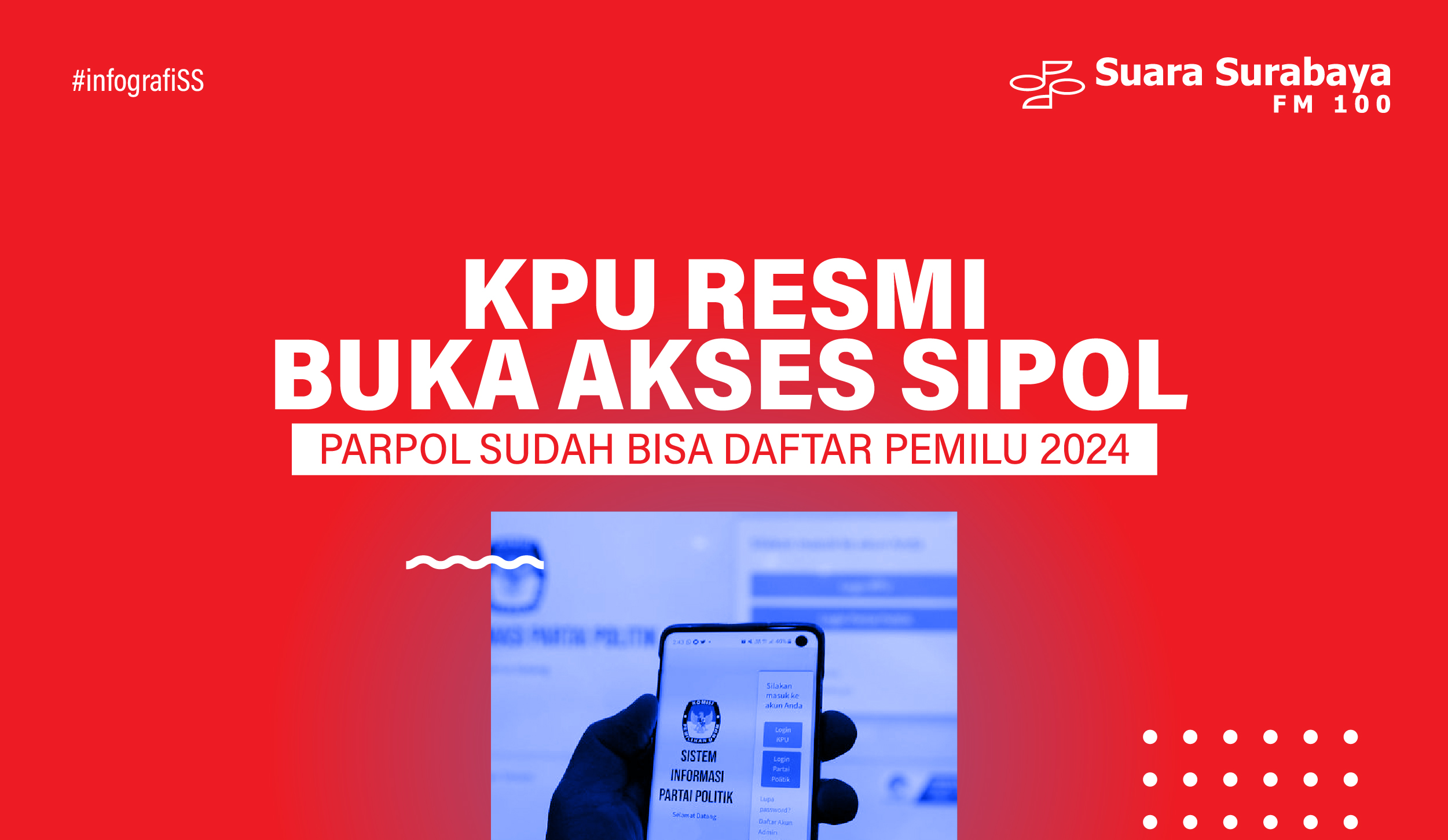 KPU Resmi Buka Akses Sipol, Parpol Sudah Bisa Daftar Pemilu 2024