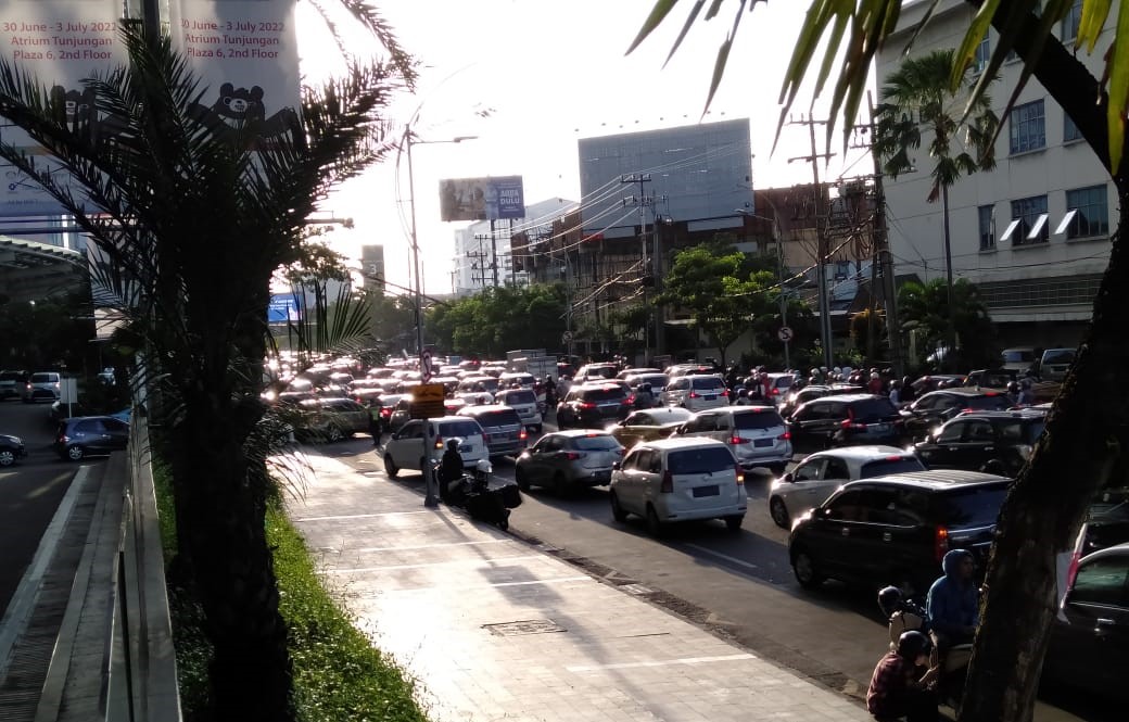 Kemacetan di Jalan Embong Malang Surabaya