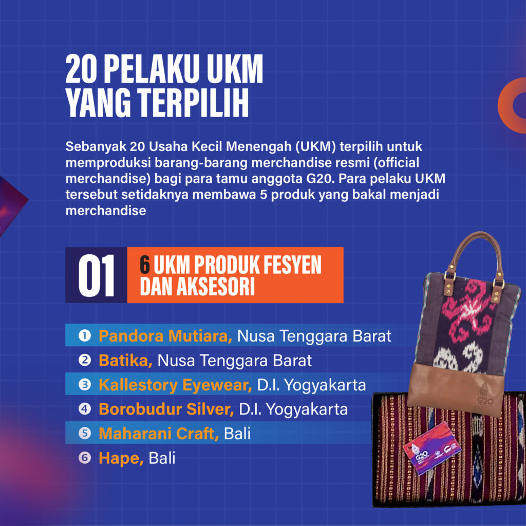 Merchandise Resmi G20 Buatan Lokal