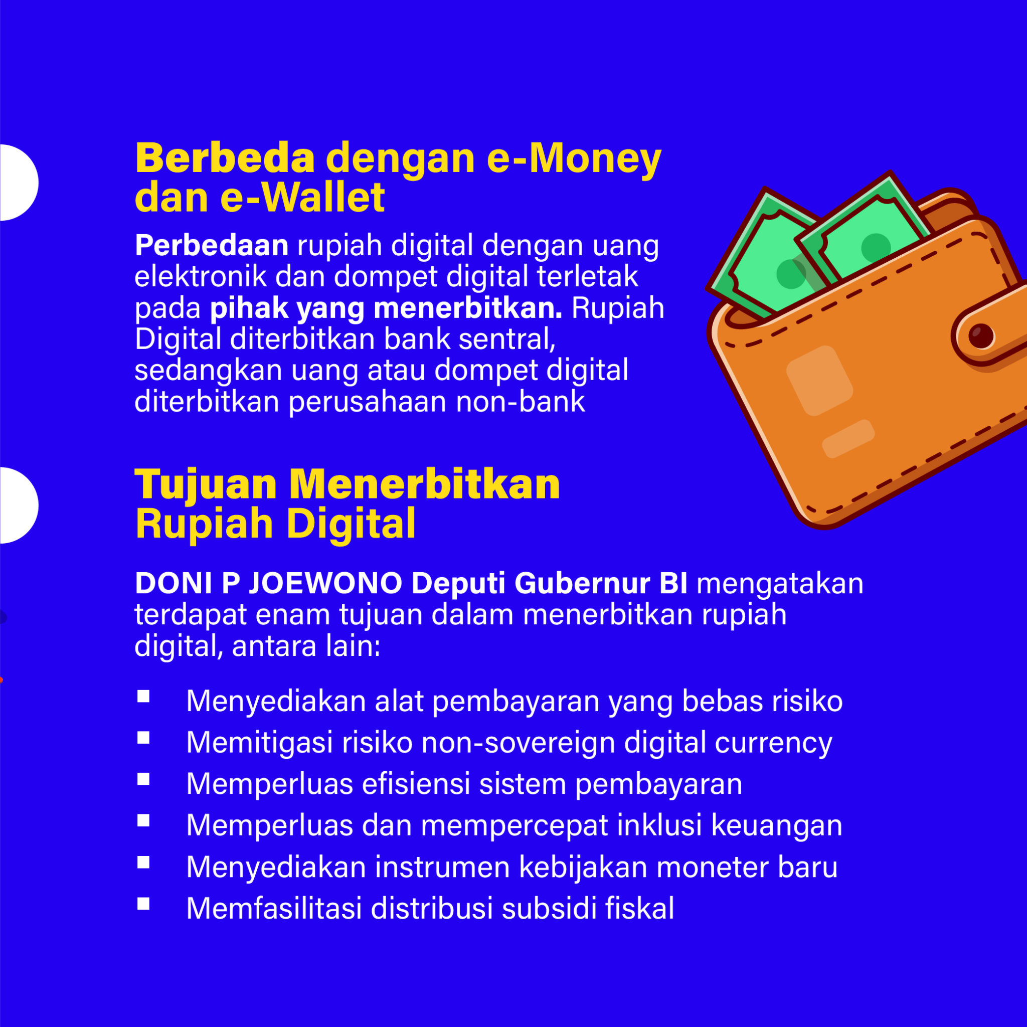 Perbedaan Rupiah Digital dan Uang Tunai