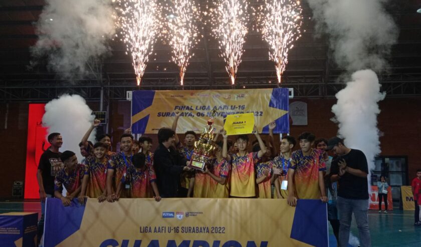 Laskar Muda Surabaya Juara Liga Futsal AAFI U-16 Regional - Suara Surabaya