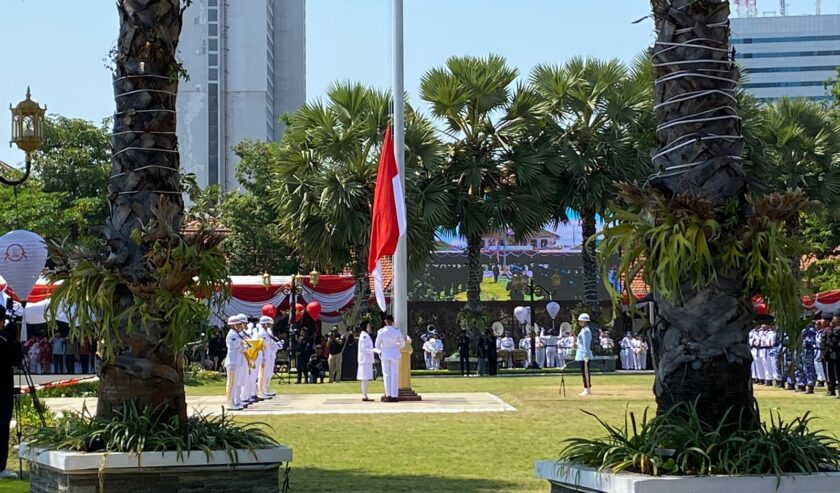 Upacara HUT Kemerdekaan RI ke 78 di Grahadi Surabaya - Suara Surabaya