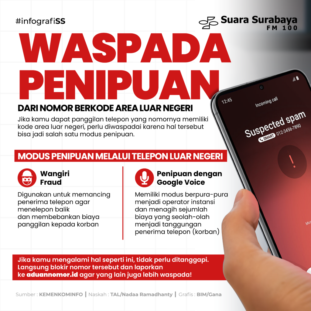Waspada Penipuan Dari Nomor Berkode Area Luar Negeri