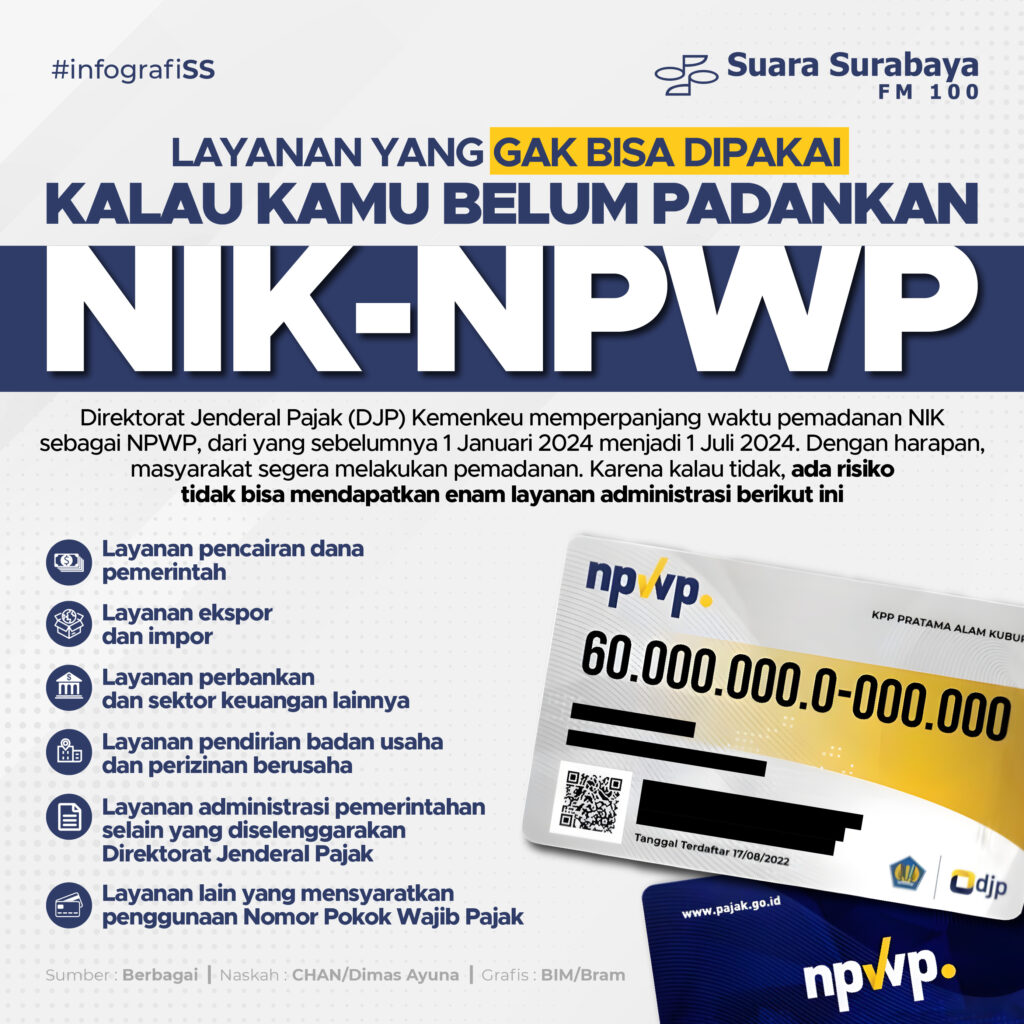 Layanan yang Gak Bisa Dipakai Kalau Kamu Belum Padankan NIK-NPWP