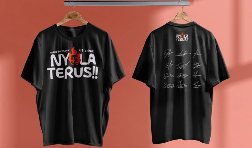 Suara Surabaya Luncurkan Merchandise 43 Tahun SS, Ada 4 Desain Kaus ...